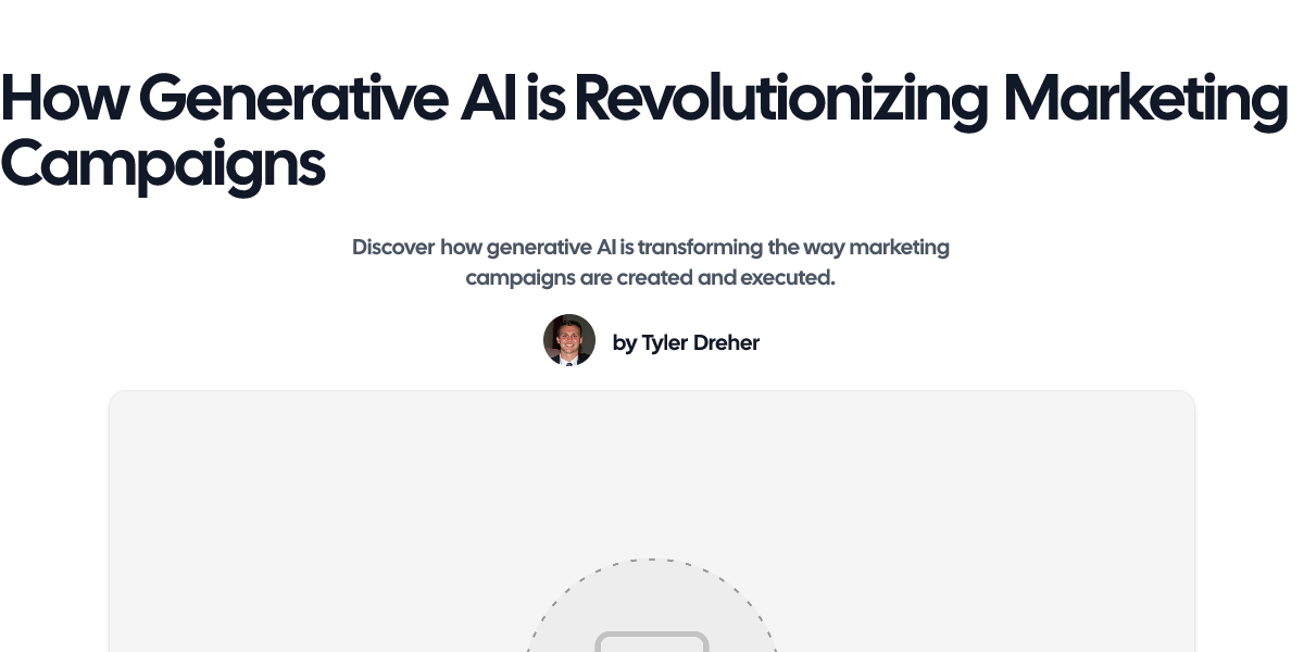 How Generative AI is Revolutionizing Marketing Campaigns