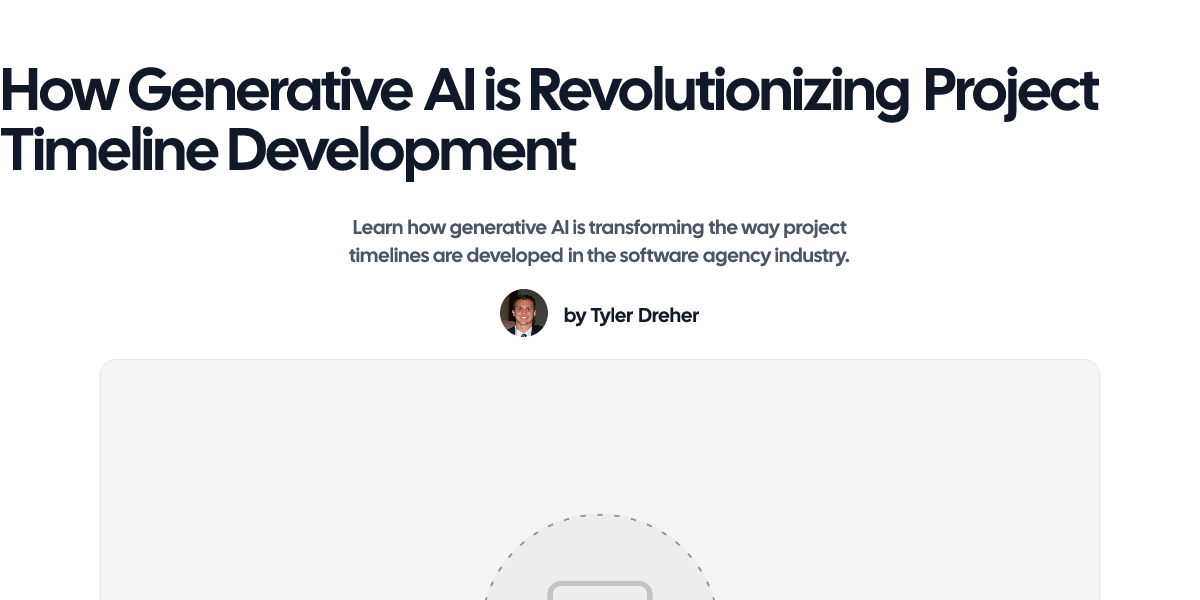 How Generative AI is Revolutionizing Project Timeline Development